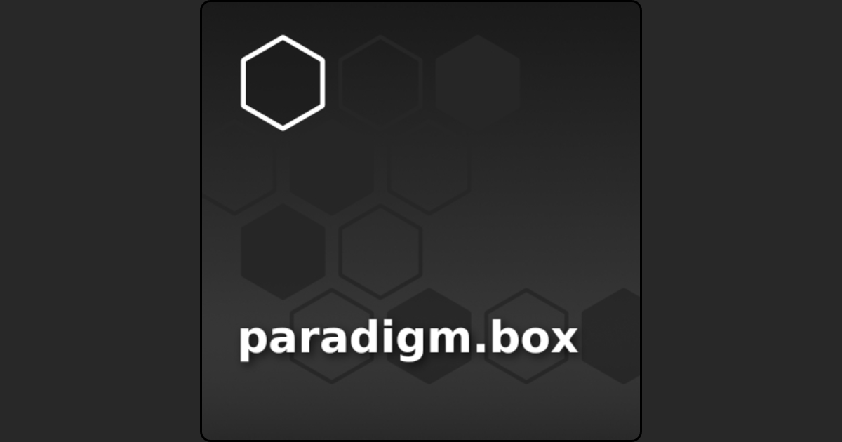 paradigm.box - Profile | .box